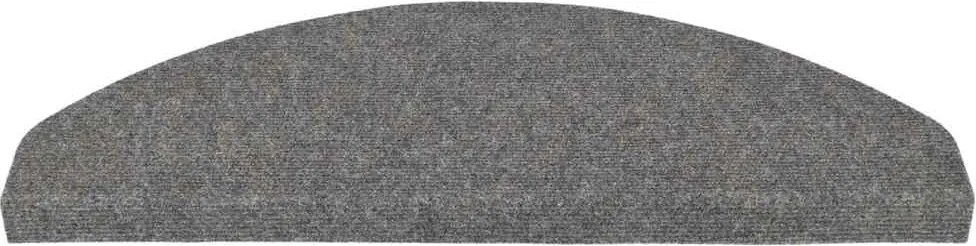 Samolepicí nášlapy na schody 15 ks 65x22,5x3,5 cm šedé 136397