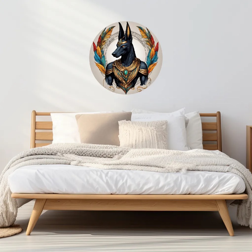PIPPER. Kruhová samolepka na zeď "Anubis" Velikost: 100cm