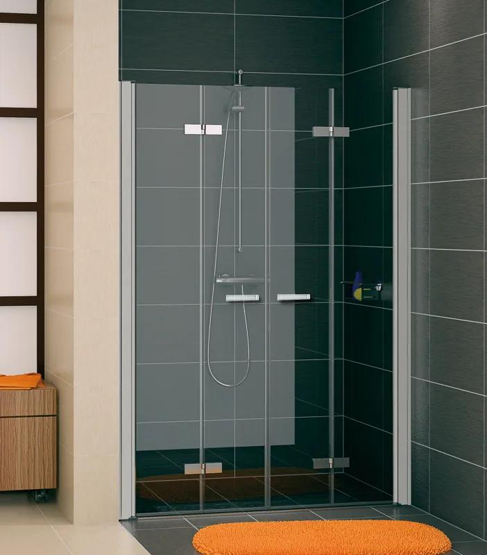 Sprchové dveře dvojité dvoudílné skládací 120 cm (SLF2 1200 01 07) SanSwiss