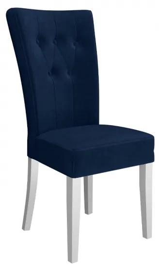 Čalouněná jídelní židle ST67 + klepadlo, Barva:: chrom, Barva: bílý polomatný, Potah: Magic Velvet 2258