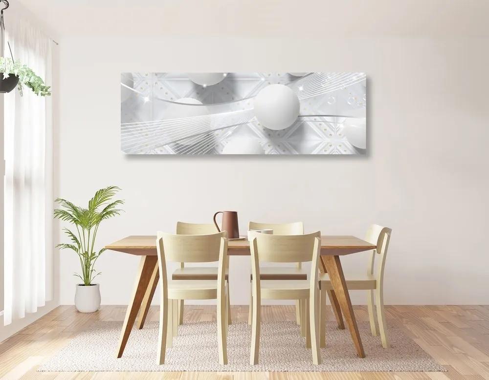 Obraz bílý luxus - 150x50 cm