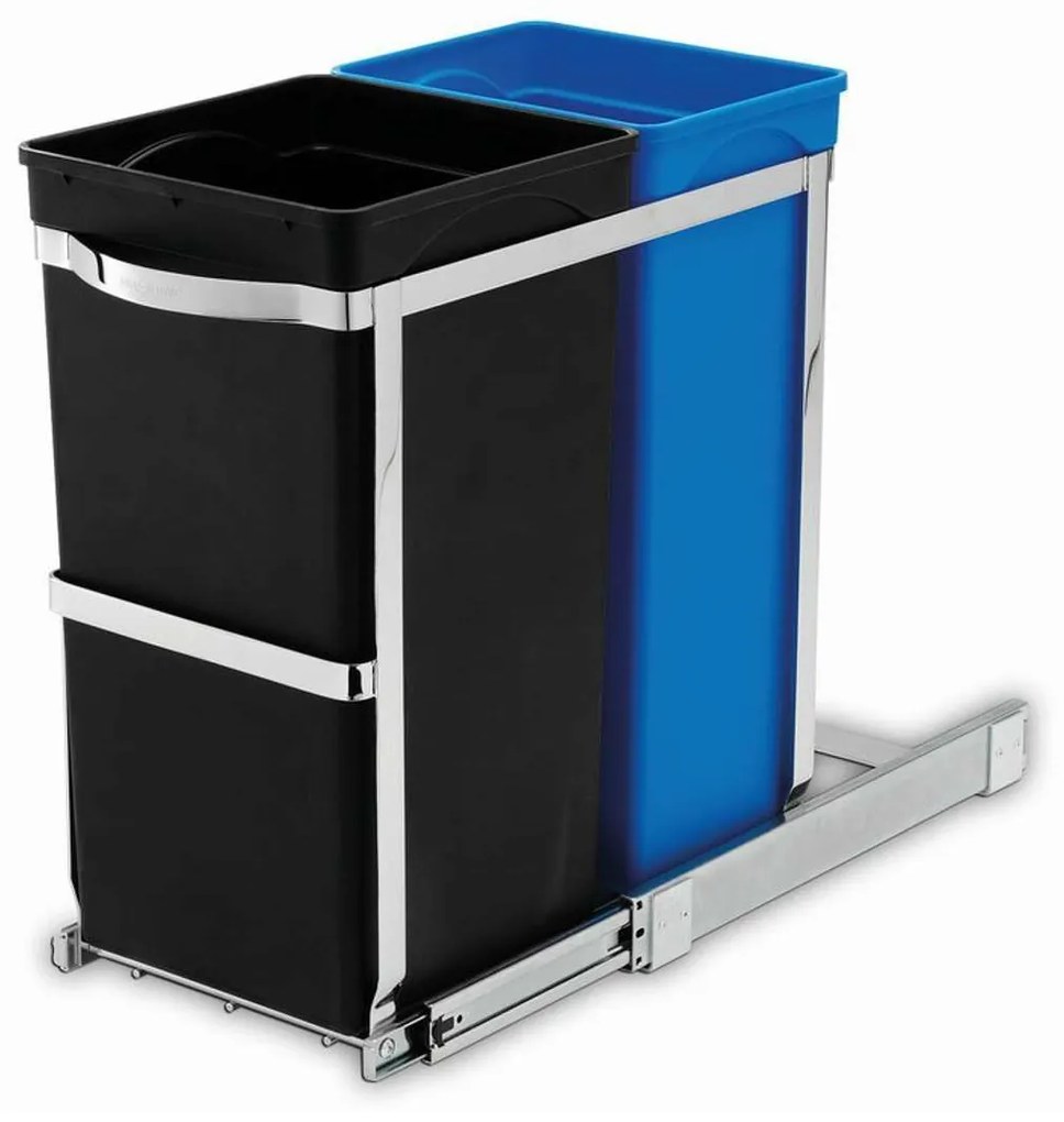 Simplehuman - Vestavný odpadkový koš, dělený 20/15 l CW1016