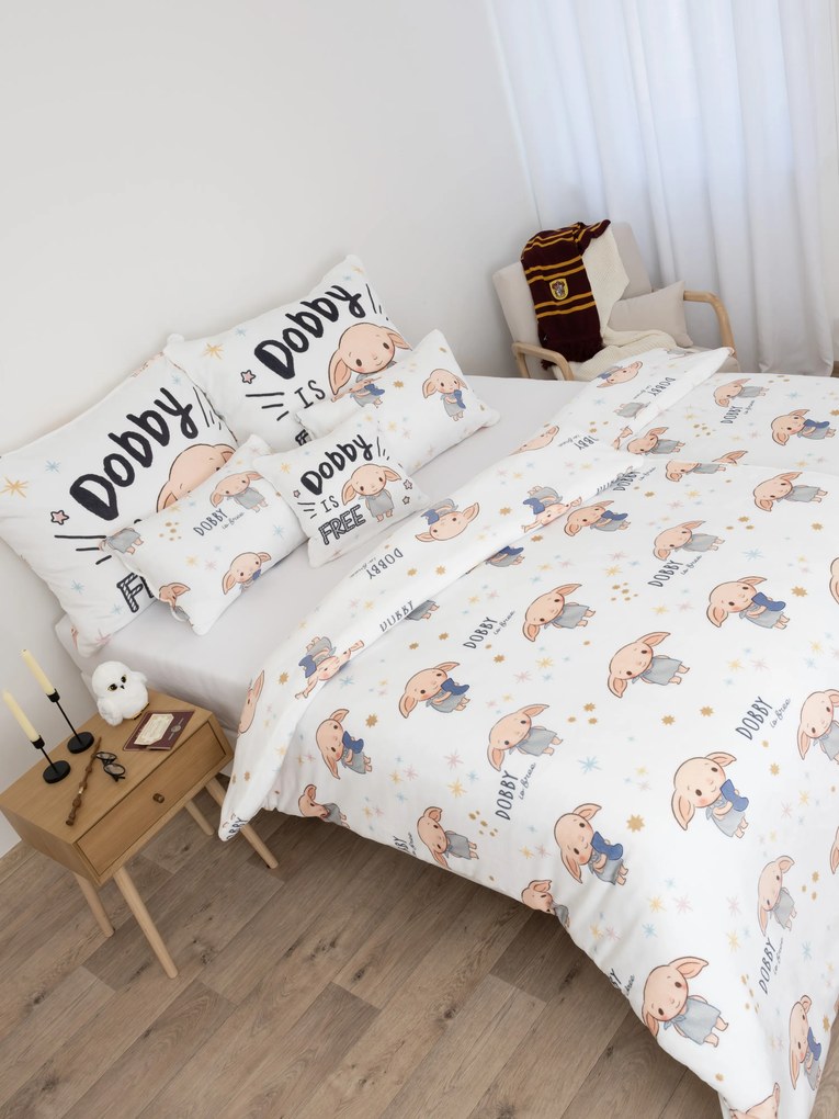 MK Lůžkoviny Francouzské mikroplyšové povlečení Harry Potter - Tiny Dobby 220 × 200 cm, 2ks 70 x 90 cm
