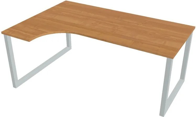 Kancelářský pracovní stůl Hobis Ergo UEO1800P, bílá RAL 9016, deskabuk