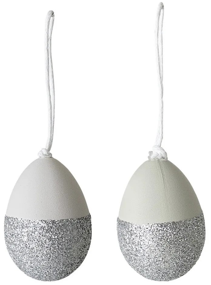 Bloomingville Velikonoční dekorace silver set/2ks