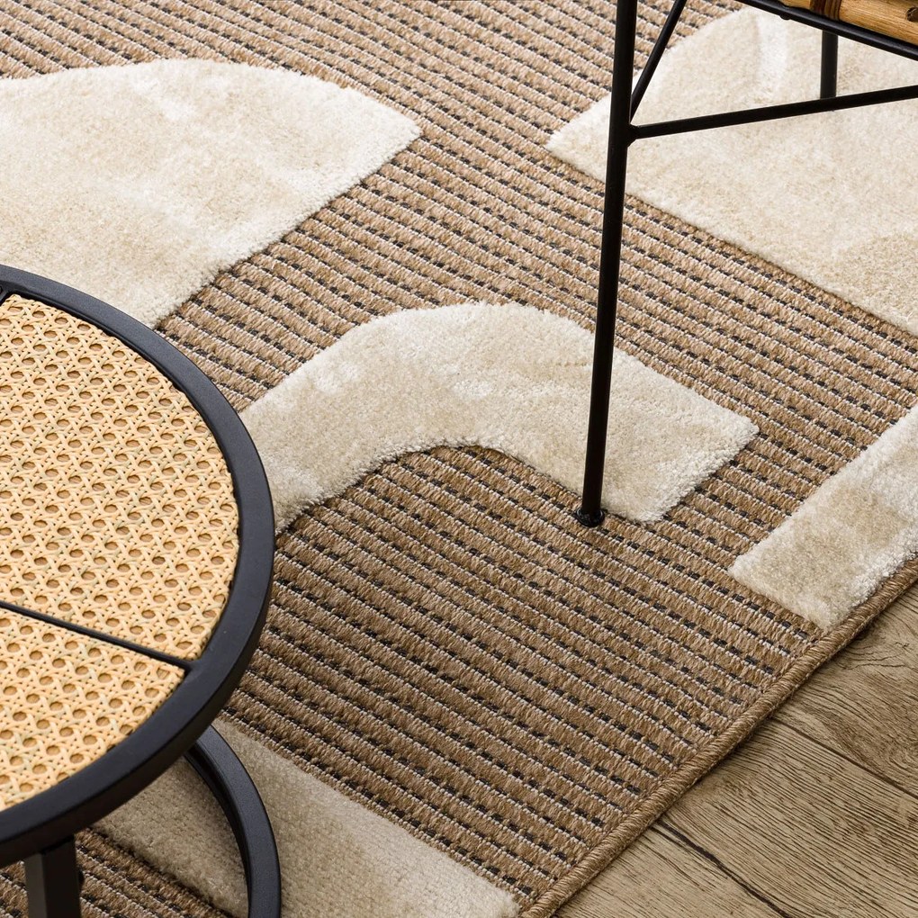 Dywany Łuszczów, Kusový koberec Spark 0696A beige/cream, 80x150, béžová, chodba / předsíň