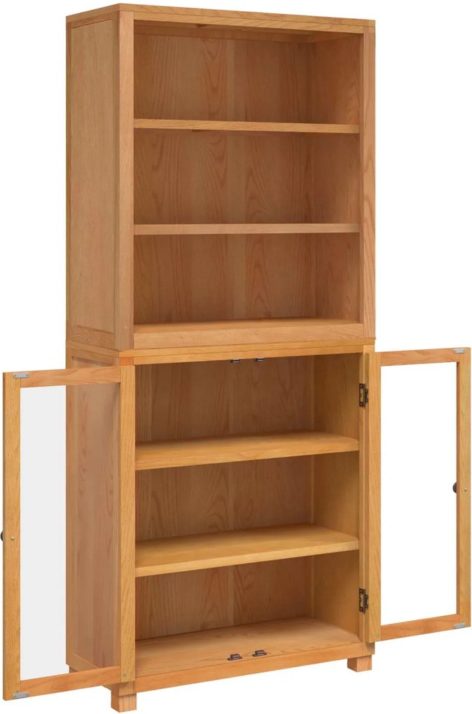 Sada úložného nábytku s policí 2 ks Přírodní 80 x 35 x 185 cm 3328624