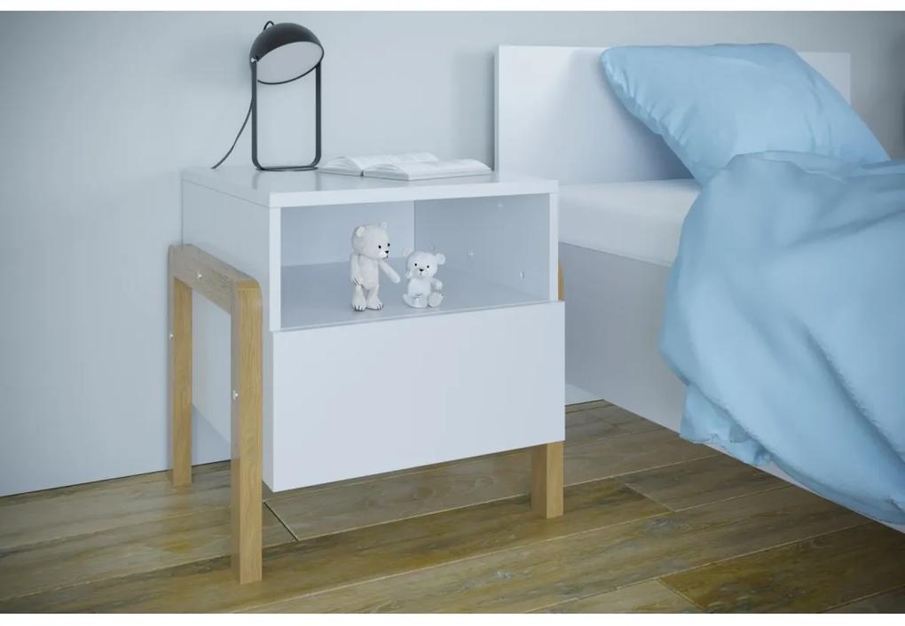 Dětský noční stolek Victor 46 cm bílý