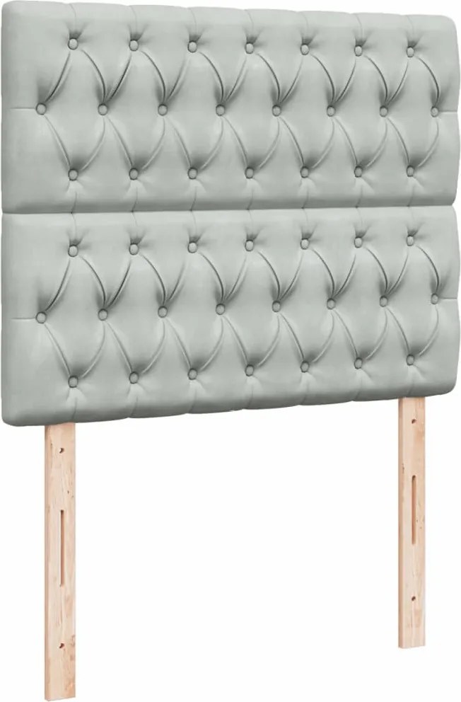 Box spring postel s matrací světle šedá 120 x 200 cm samet 3293188