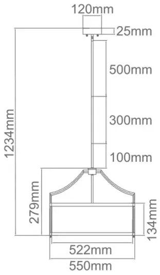 Designový lustr Stanza 55 černá