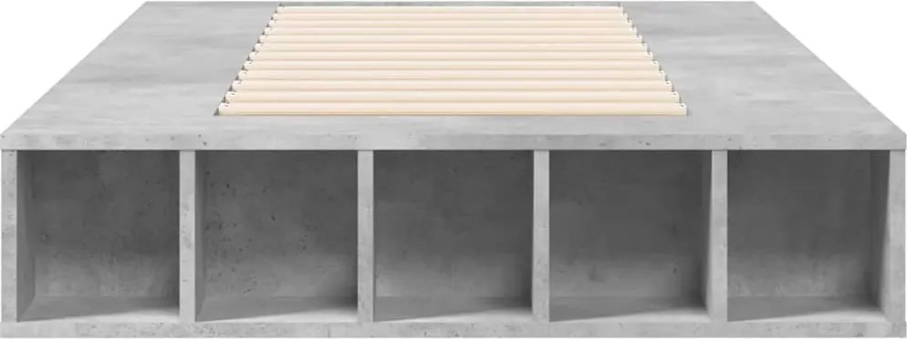 Rám postele betonově šedý 75 x 190 cm kompozitní dřevo 3280534