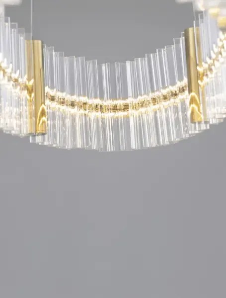LED stmívatelný platinum zlaté designové svítidlo Kezo 130