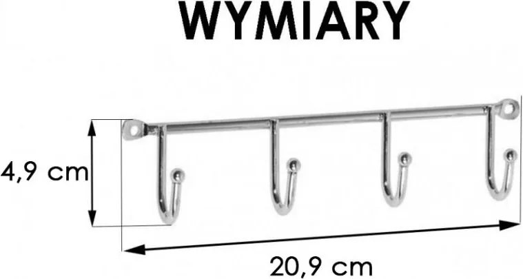 Erga příslušenství, 4-háček na ručníky, chromová, ERG-YKA-E.WK4