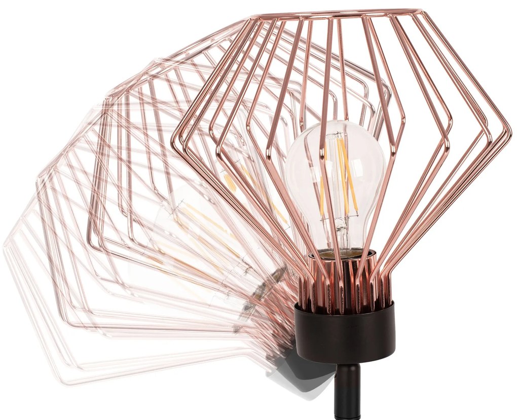 Toolight Trojitá kovová plafónová lampa APP536-3C Pink Gold