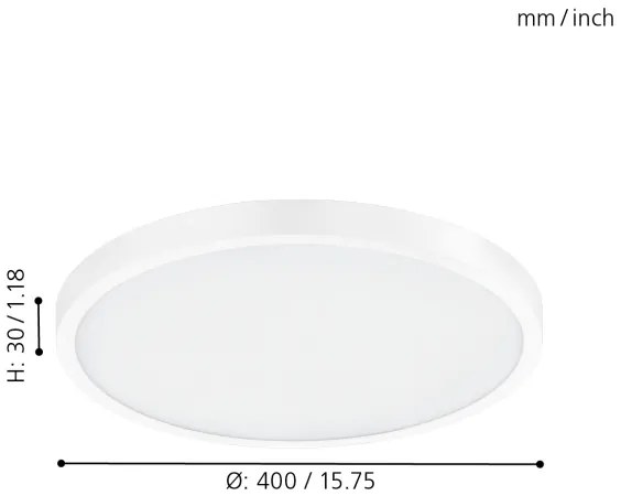 Eglo 97262 - LED Stropní svítidlo FUEVA 1 1xLED/25W/230V bílá kulatý 2500 lm
