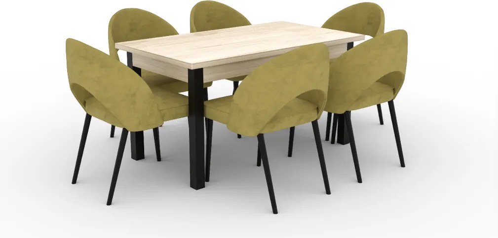 ADRK Furniture Sada stůl s židlemi RODOS 82 SE-ROD-82-BS
