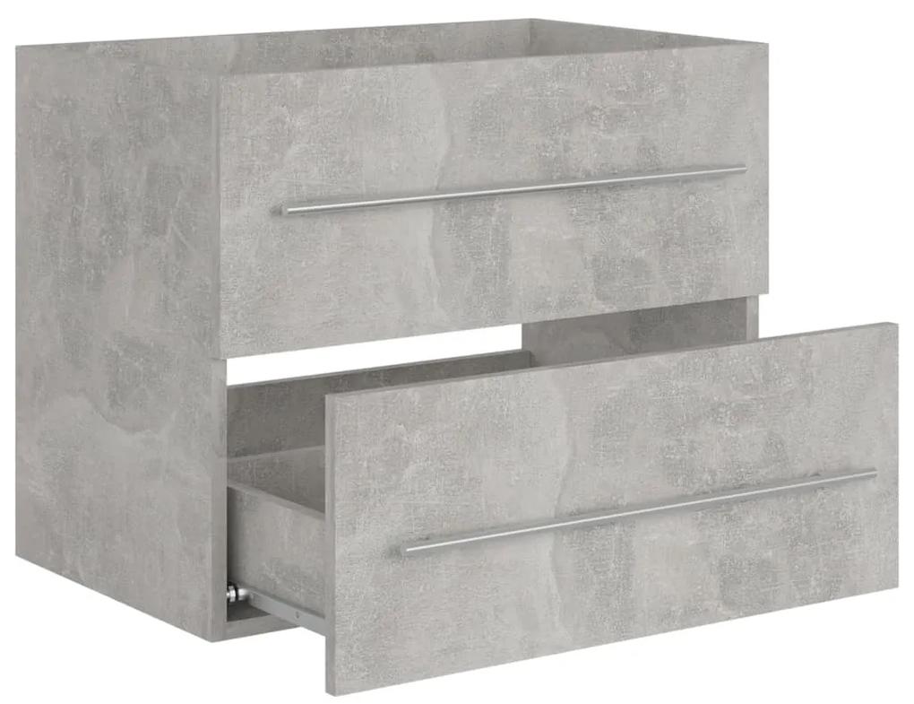 Skříňka pod umyvadlo betonově šedá 60x38,5x48 cm dřevotříska