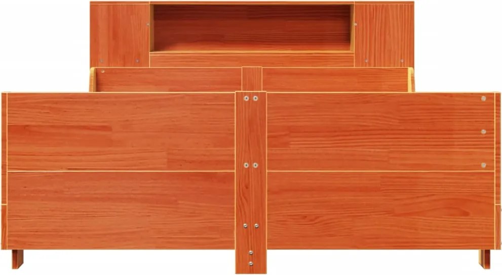 Postel bez matrace voskově hnědá 150 x 200 cm masivní borovice 3323766