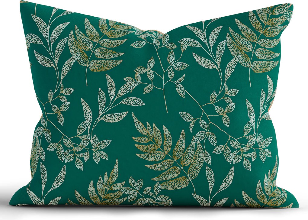 MK Lůžkoviny Bavlněný povlak na polštář Renforcé 70 x 90 cm - Gabriela tmavě zelená