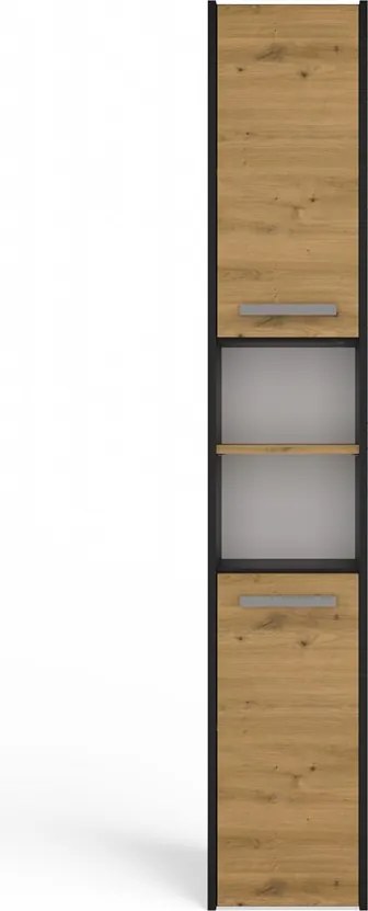 Koupelnový sloupek S30 antracit/dub artisan