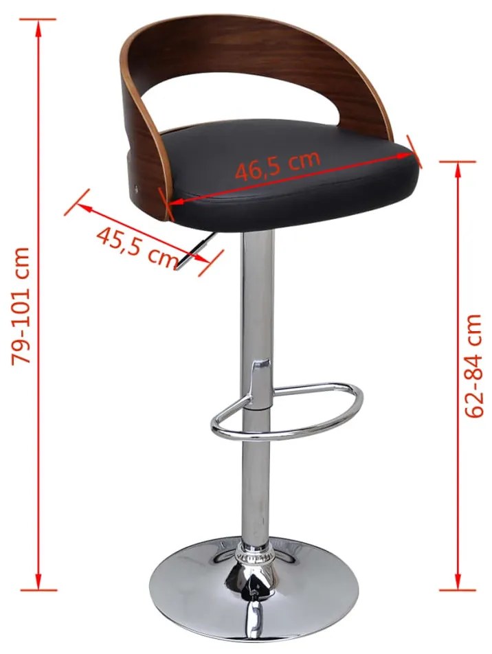 vidaXL Marketos Barové stoličky 2 ks ohýbané dřevo
