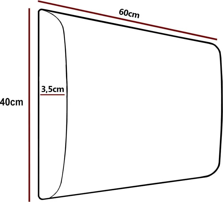 Eka Čalouněný panel Trinity 60 x 40 cm - Tmavá krémová 2302
