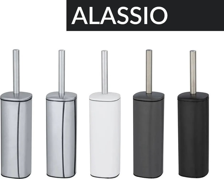 Toaletní kartáč ALASSIO, bílý, 39,2 x 9,3 cm, WENKO