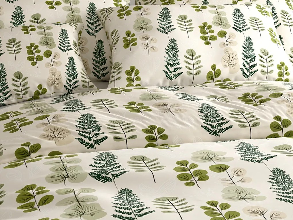 Povlečení z mikrovlákna SCANDI NATURE zelené Rozměr povlečení: 70 x 90 cm | 140 x 200 cm