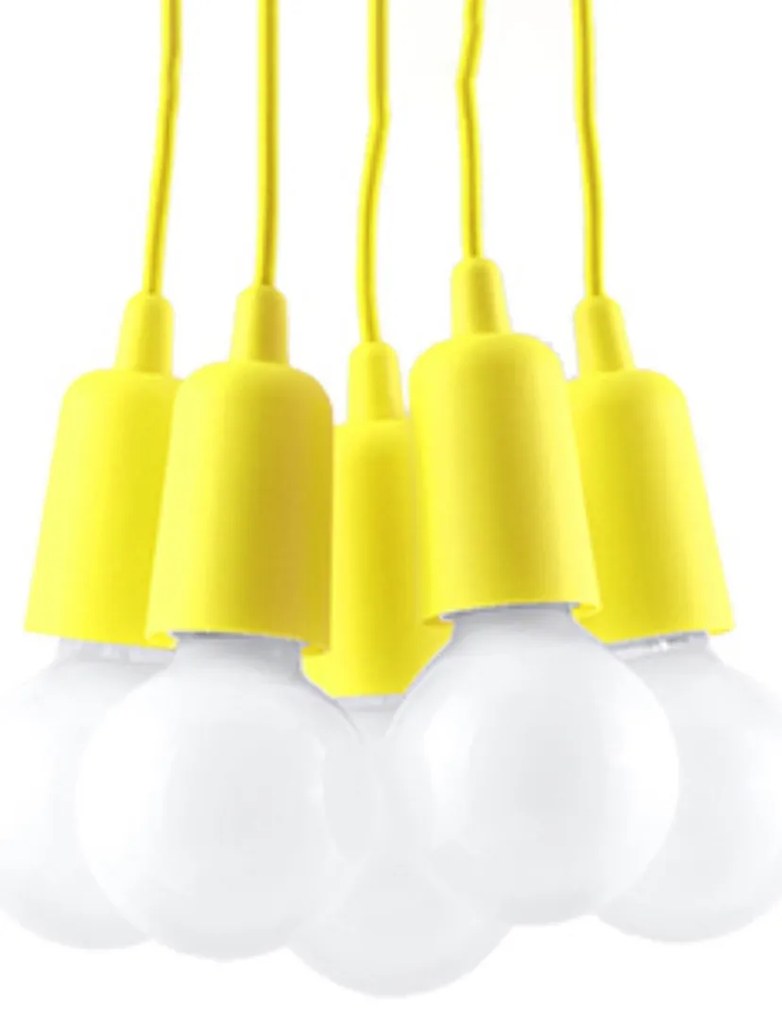 Sollux Lighting Závěsné svítidlo DIEGO 5 žluté