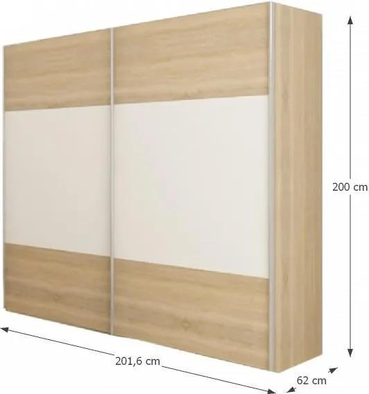 Ložnicový komplet (postel 160x200 cm) dub sonoma a bílá TK3132