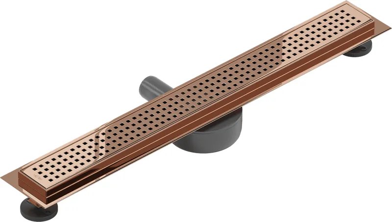Mexen Flat 360° M08 sprchový žlab 70 cm, růžové zlato, 1625070-40