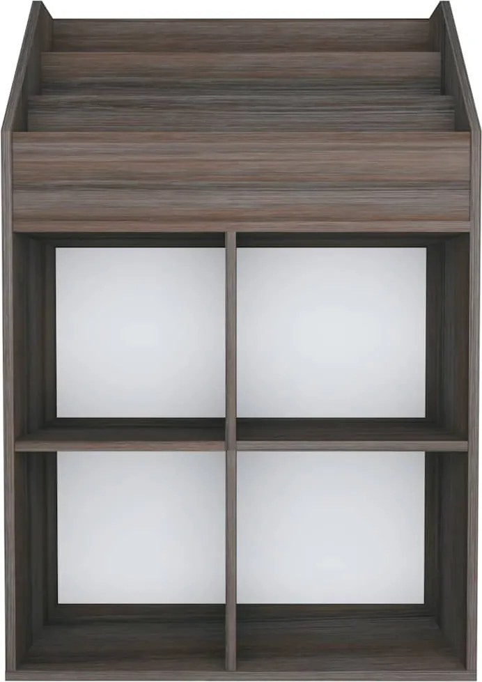 Dětský regál na časopisy šedý dub sonoma 71x30x114 cm kompozit 339533