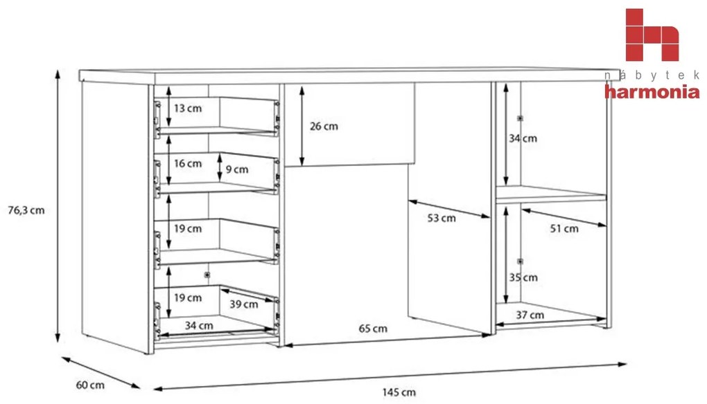 Psací stůl Net 106/926 - bílý