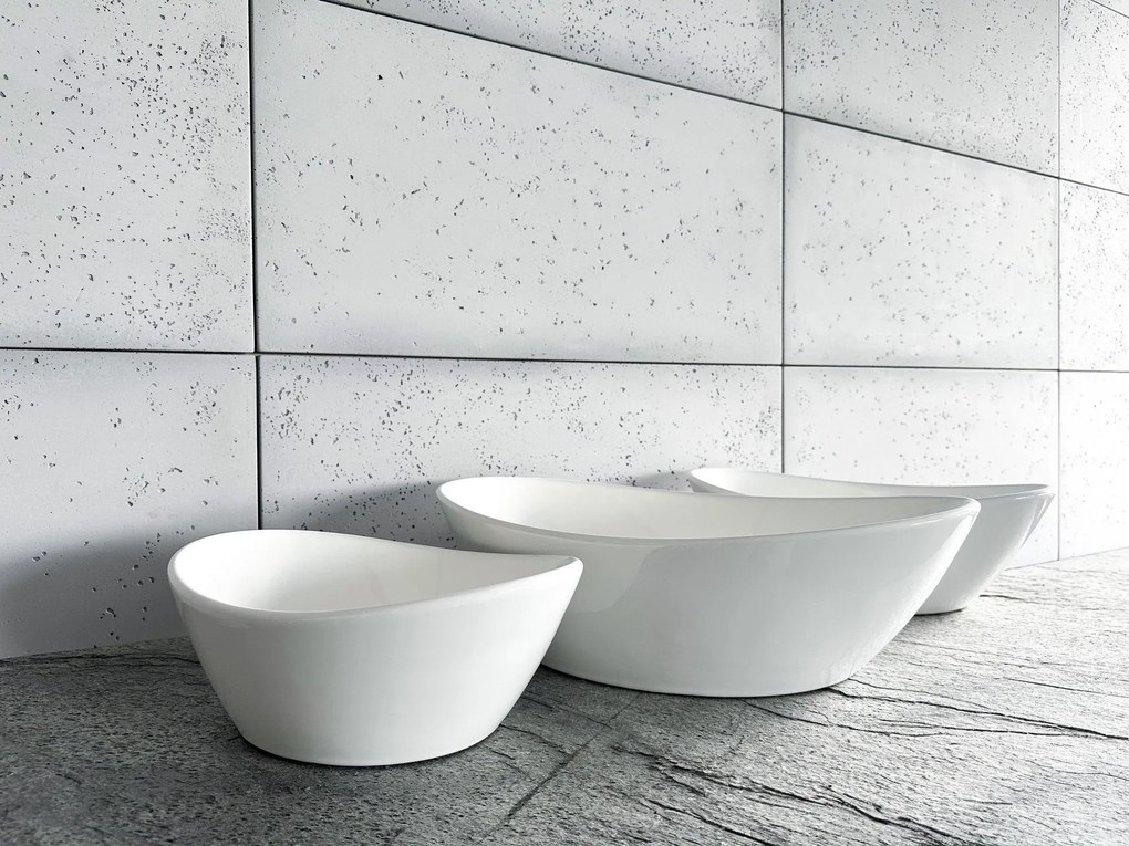 Rea Kate mini, umyvadlo na desku 365x245x130 mm, bílá lesklá, REA-U6803
