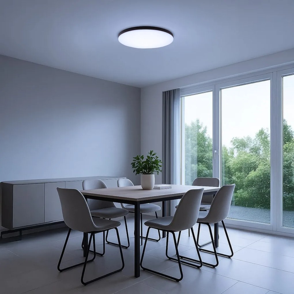 Stropní LED svítidlo Siena, 1x LED 80w, 3000-6000k, 3CCT, b, s ovladačem
