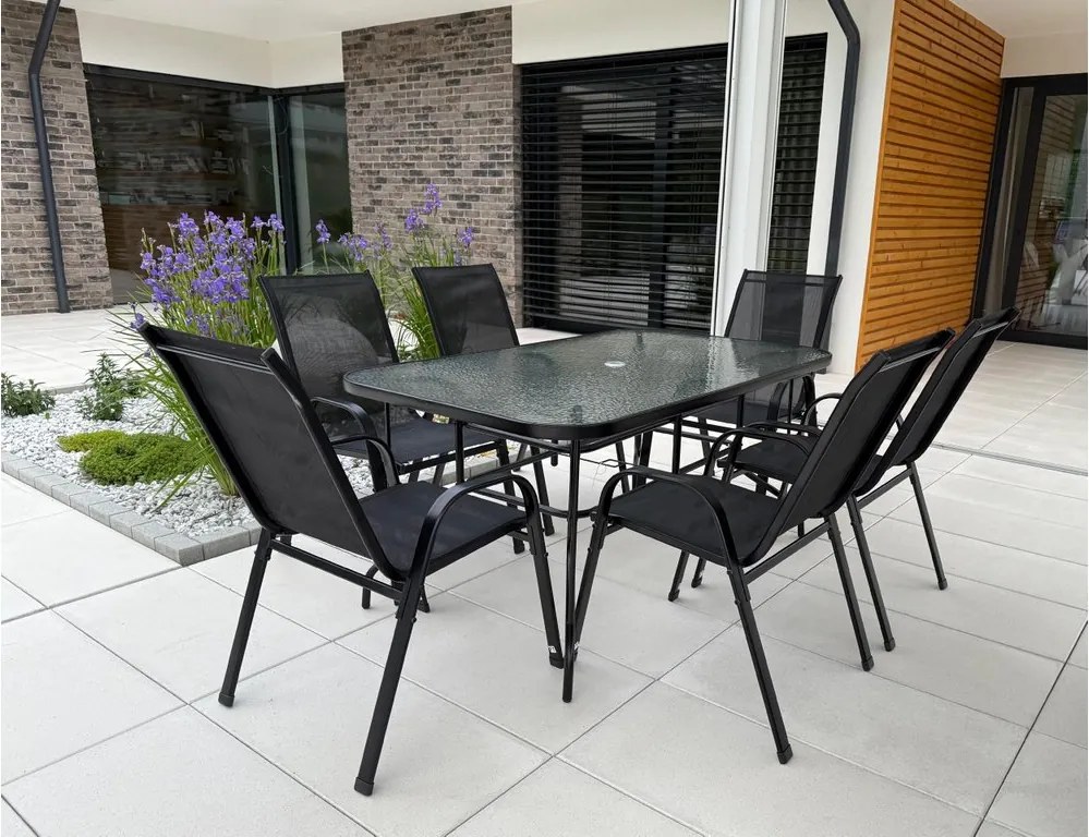 TRENDIE Zahradní stůl se sklem 150x90cm