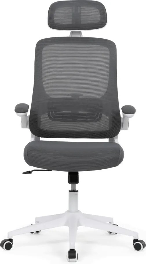Kancelářská židle KA-Q843 GREY, houpací mechanismus, šedá síťovina (61 x 59) cm