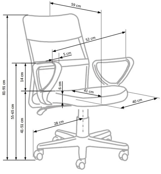 Kancelářská židle LIRI šedá