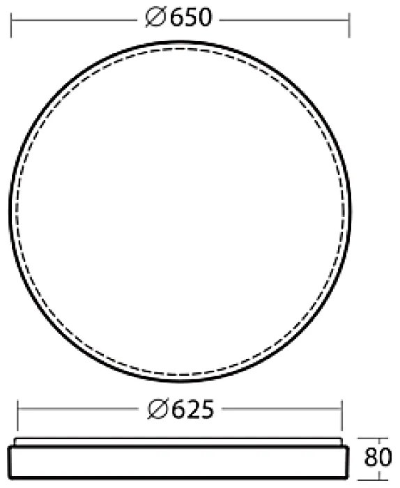 Osmont 52602 Delia C4, stropní svítidlo, 4xE27, polymetylmetakrylát s dekorativním černým pásem, prům. 65cm