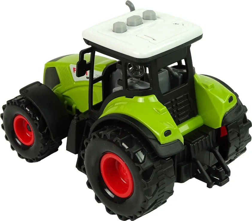 LEAN Toys Sada tří traktorů s přívěsy a postřikovačem, farma