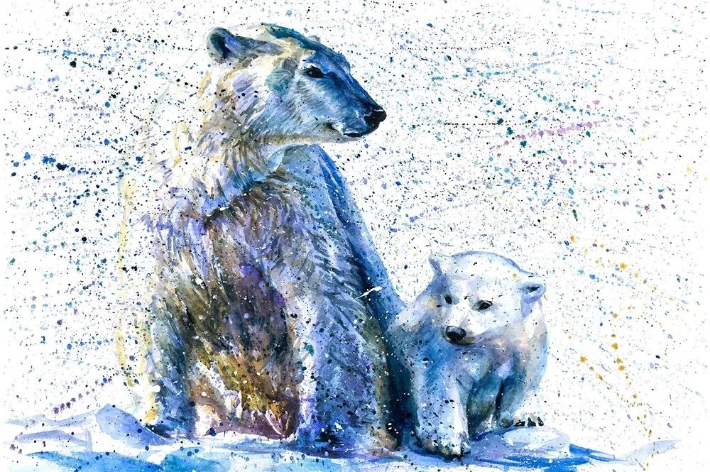 Tapeta lední medvědi - 450x300 cm