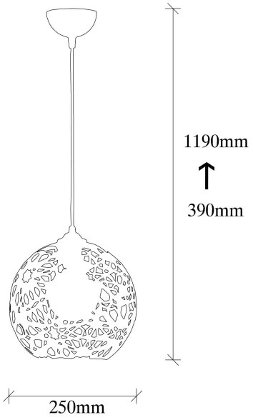 Lustr na lanku FELLINI 1xE27/100W/230V