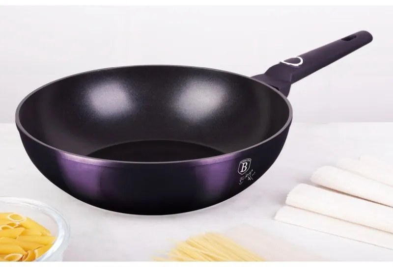 BERLINGERHAUS Pánev WOK s titanovým povrchem 28 cm Purple Eclipse Collection BH-6633