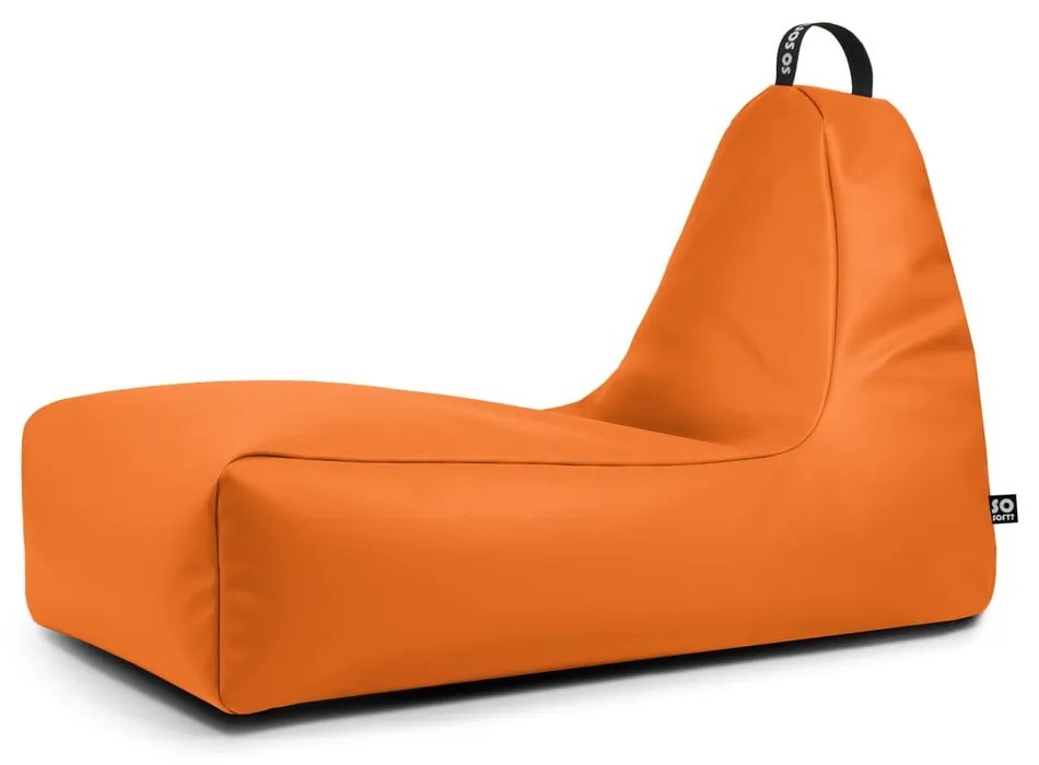 Oranžový sedací vak z imitace kůže Chill XXL – So Soft?