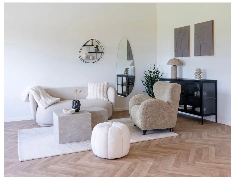 Krémový ručně tkaný vlněný koberec 200x300 cm Surat - II. jakost – House Nordic