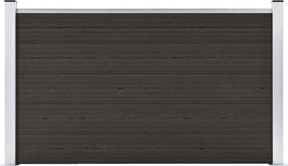 Plotový dílec WPC 180 x 105 cm černý 148975