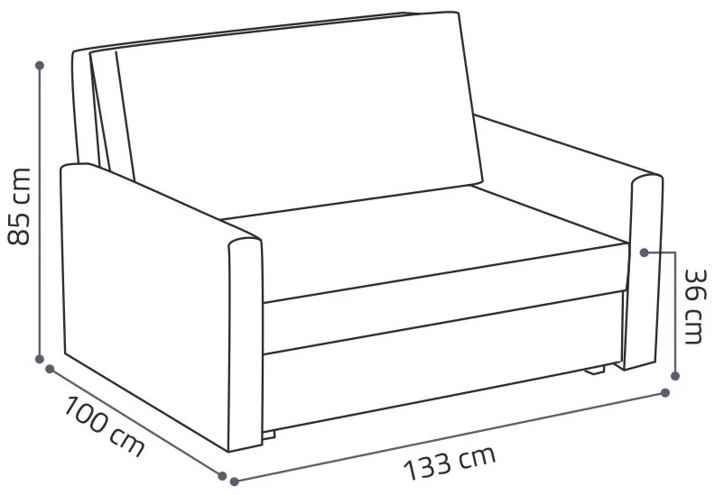 FN Rozkládací křeslo Vivian Lux II Soft světle hnědá