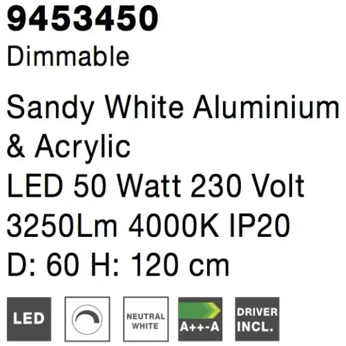 LED lustr Rando Thin 60 4000K bílé