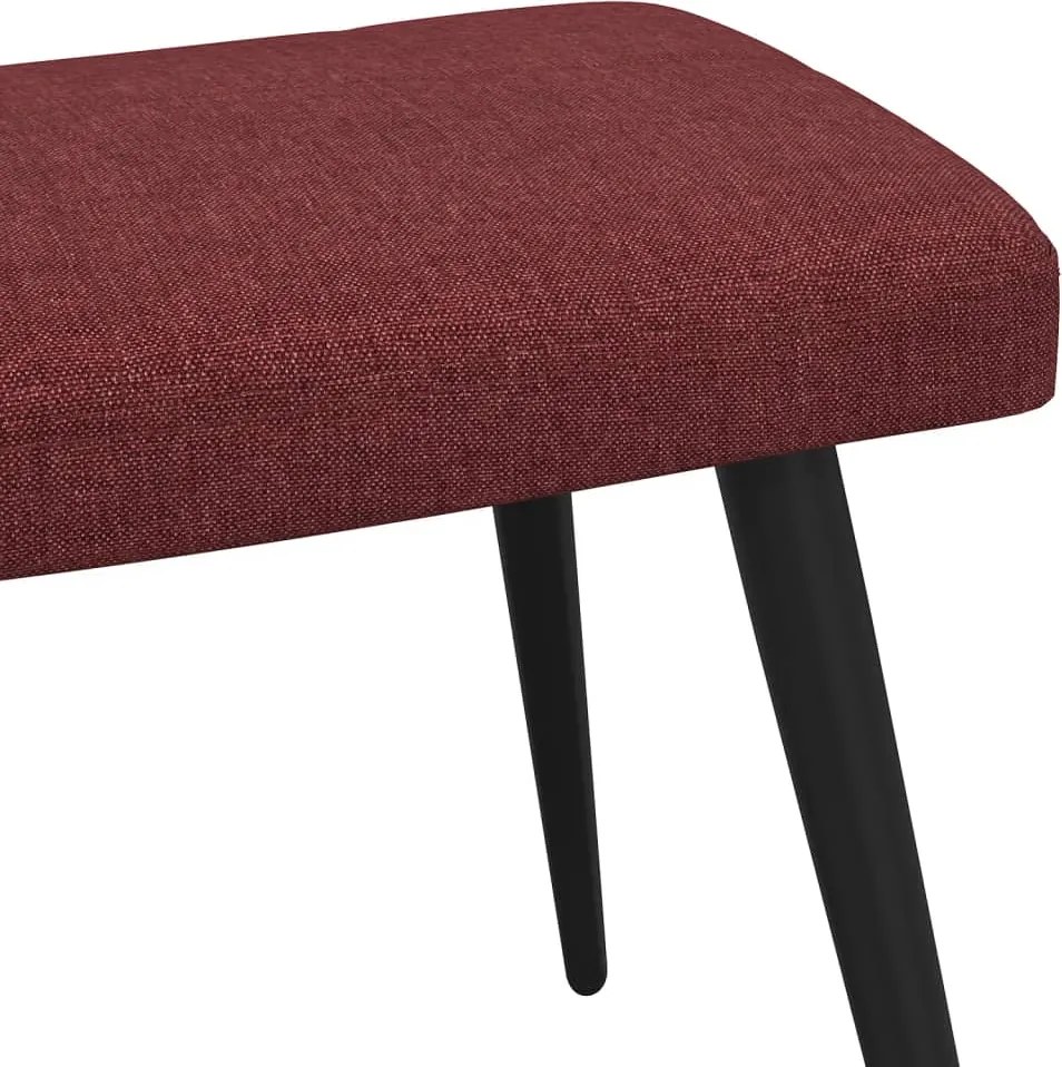 vidaXL Marketos Relaxační židle se stoličkou vínová textil