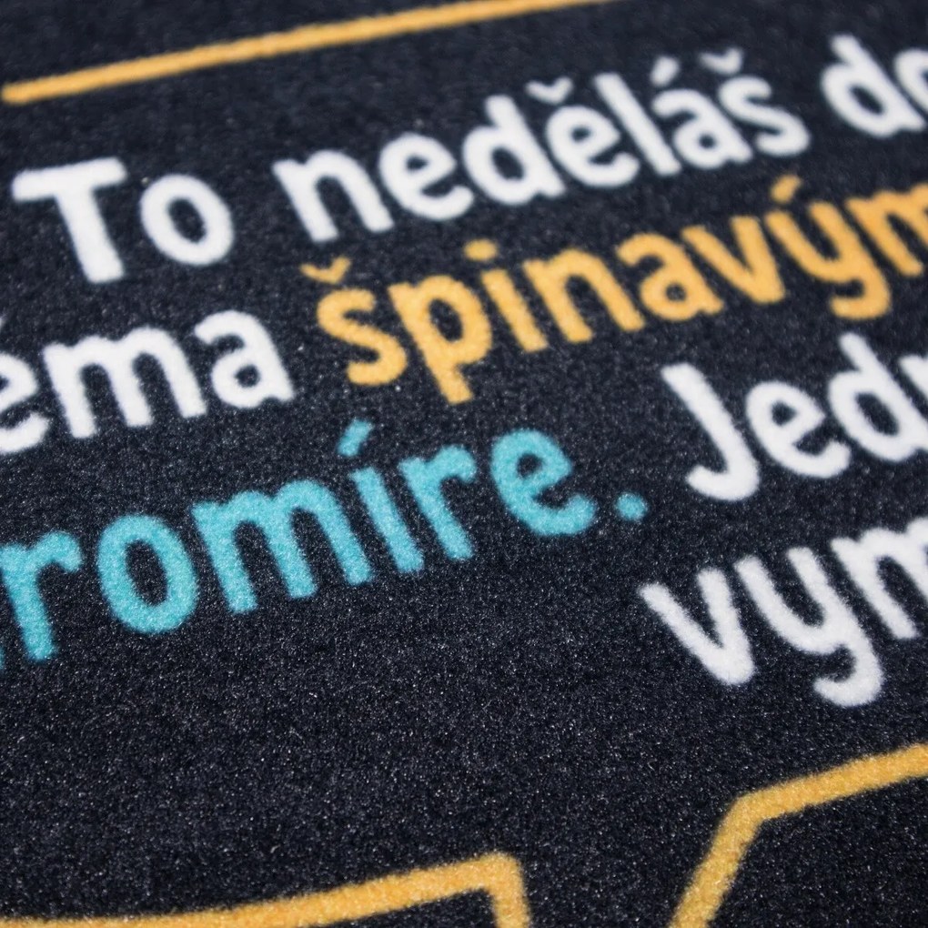 Mercury Flooring, Rohožka To neděláš dobře Jaromíre 40x60 cm, 40x60, černá
